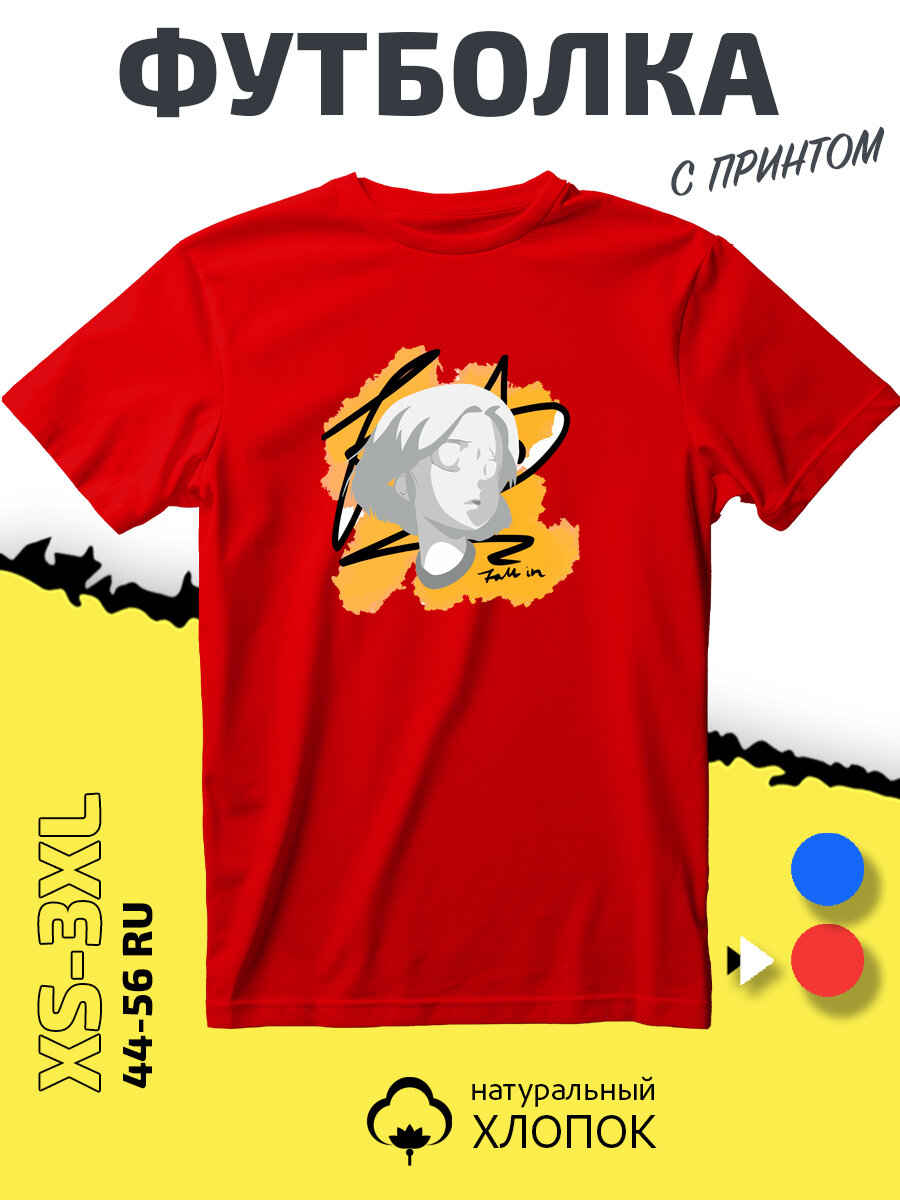 Футболка с принтом девушкой