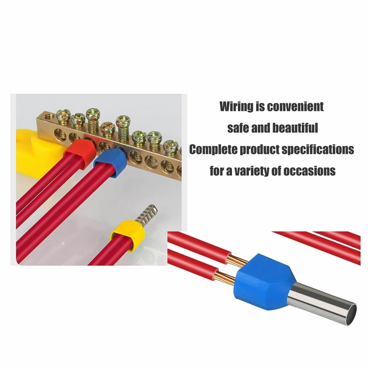 Комплект двойных наконечников для проводов, 500 шт. наконечников, изолированный обжимной штифт для конца провода