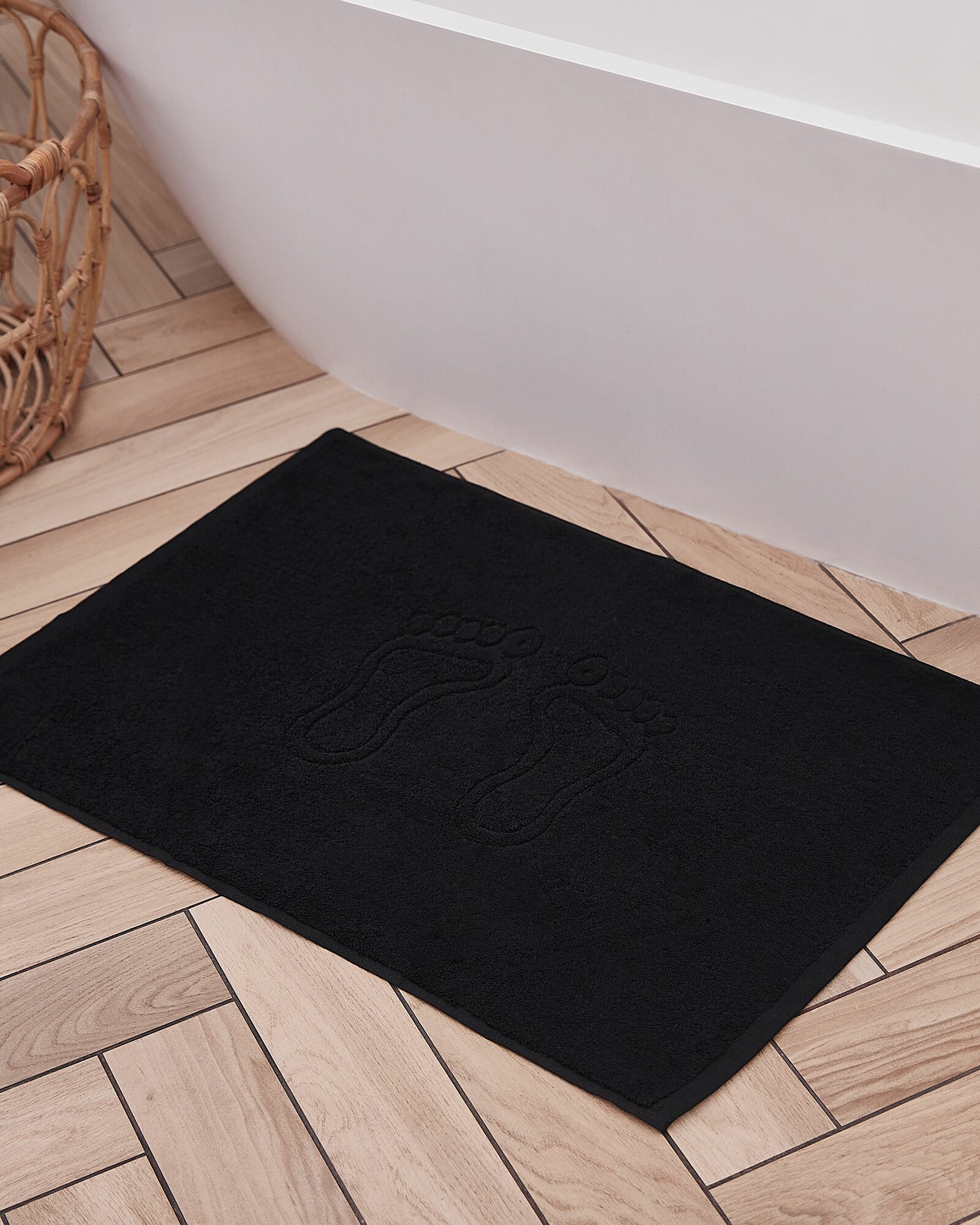 Коврики для ног 50*70 см. SANDAL "люкс", черный, плотность 700 гр.