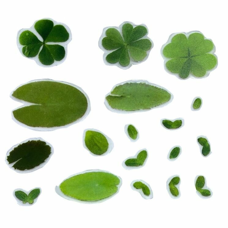 Наклейки имитация растений для заливки эпоксидной смолой