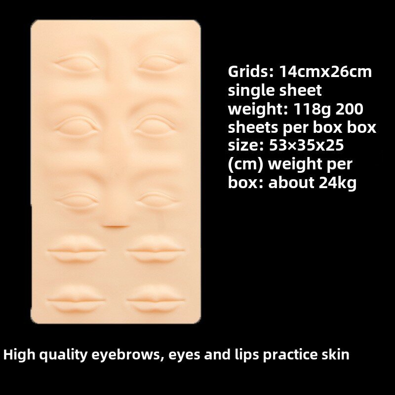 Татуировка для практики татуажа, силиконовая, для бровей, глаз и губ