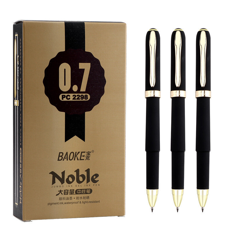 Гелевая ручка Baoke PC2288, пулевой наконечник, черная, 0.7 мм