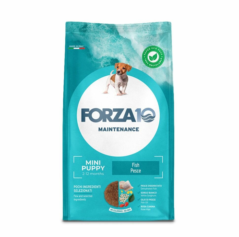 Forza10 Maintenance сухой корм для щенков мелких и средних пород с 2,5 мес, а также для сук в период беременности и лактации с рыбой - 2 кг