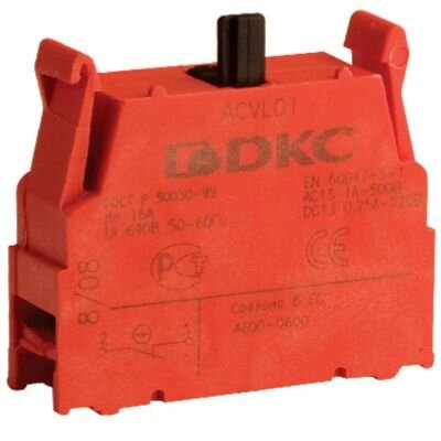 DKC Контактный блок с клеммными зажимами под винт, нормально-открытый, ACVL02