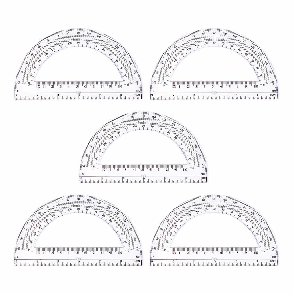5 шт. угломеры 180 градусов, 6 дюймов