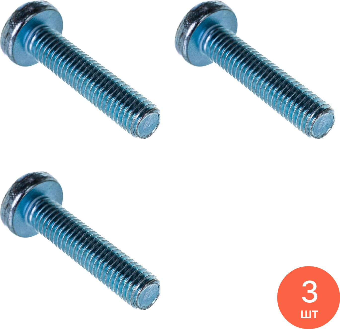 Винт Стройбат DIN 7985 метрический оцинкованный стальной, серый, 5×50мм, резьба М5, 6шт. / крепеж (комплект из 3 шт)