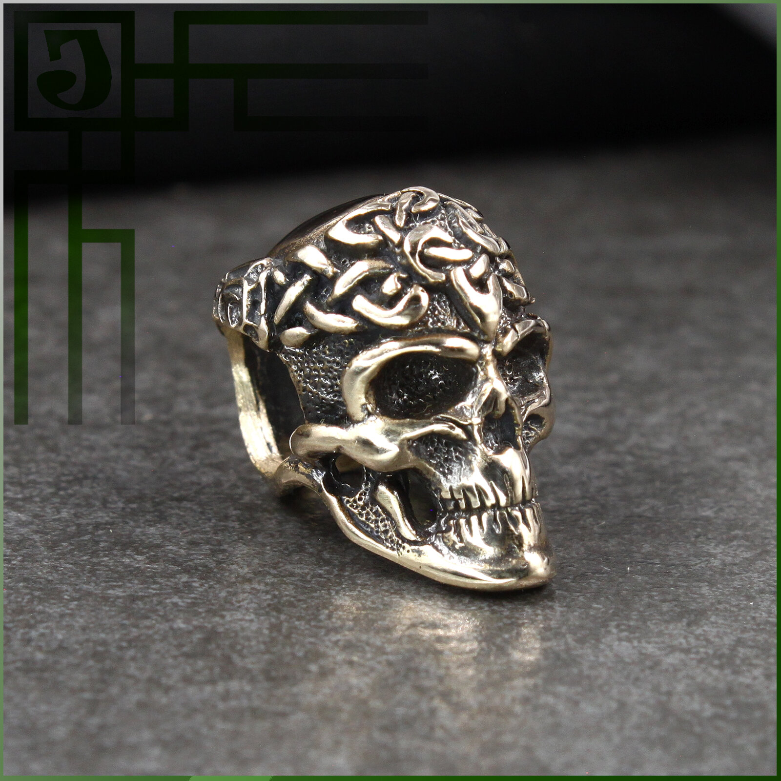 Темлячная бусина с кельтским черепом Joker-studio шармы для браслета