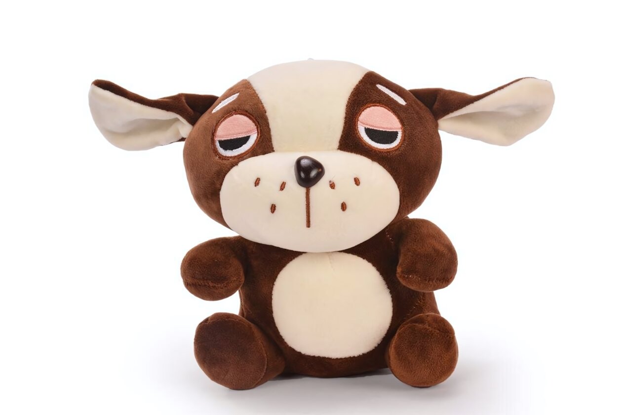 Мягкая игрушка собачка 22см, коричневая, безопасная, для игры и декора