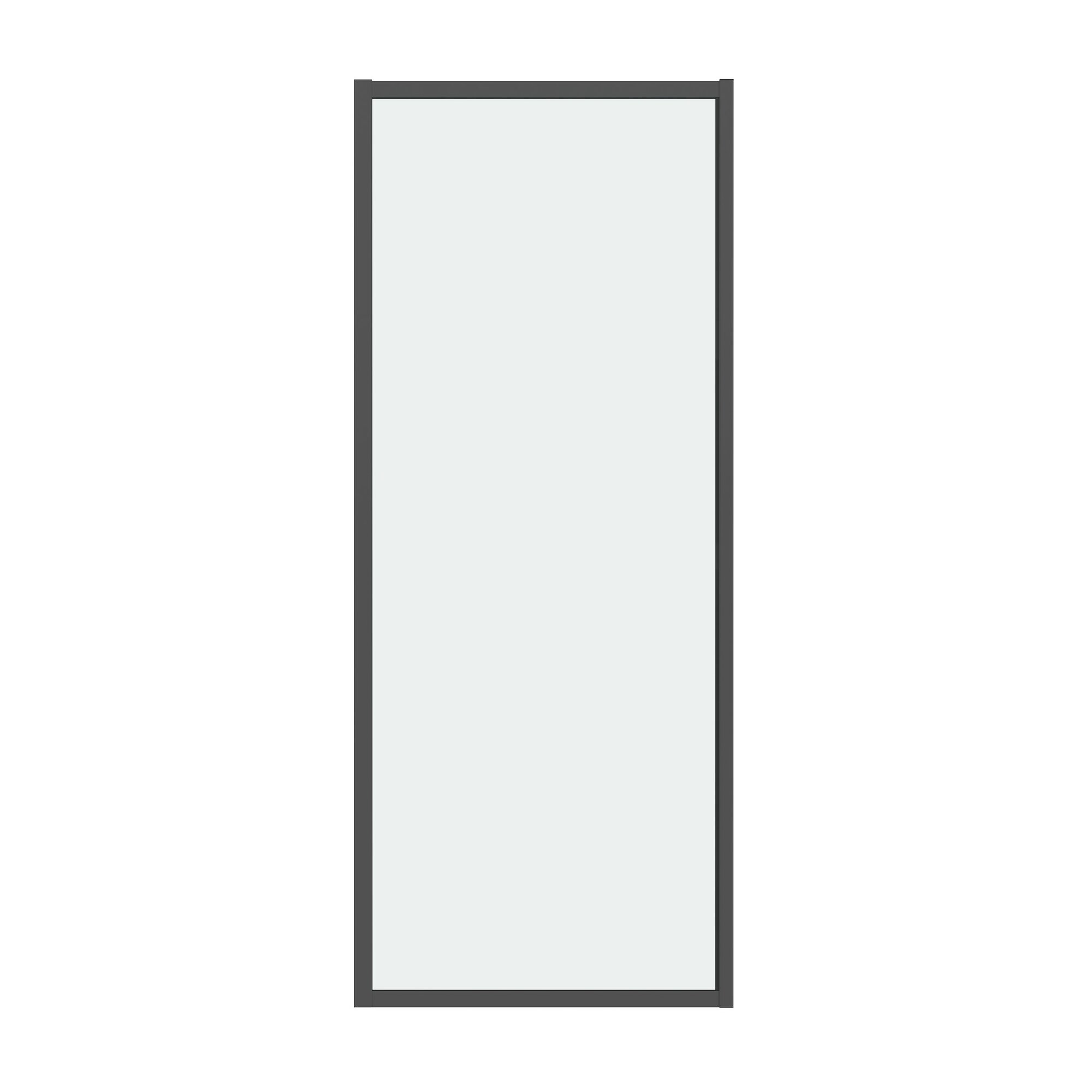 Боковая стенка Grossman Style 200. K33.05.80.21.00 (80х195) черный матовый, стекло прозрачное, 1 место