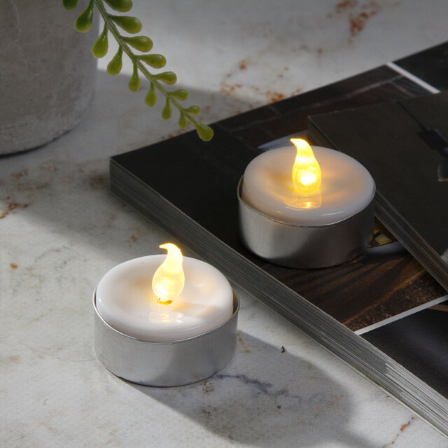 Свеча чайная на батарейке, 2 шт, Kaemingk, 482268