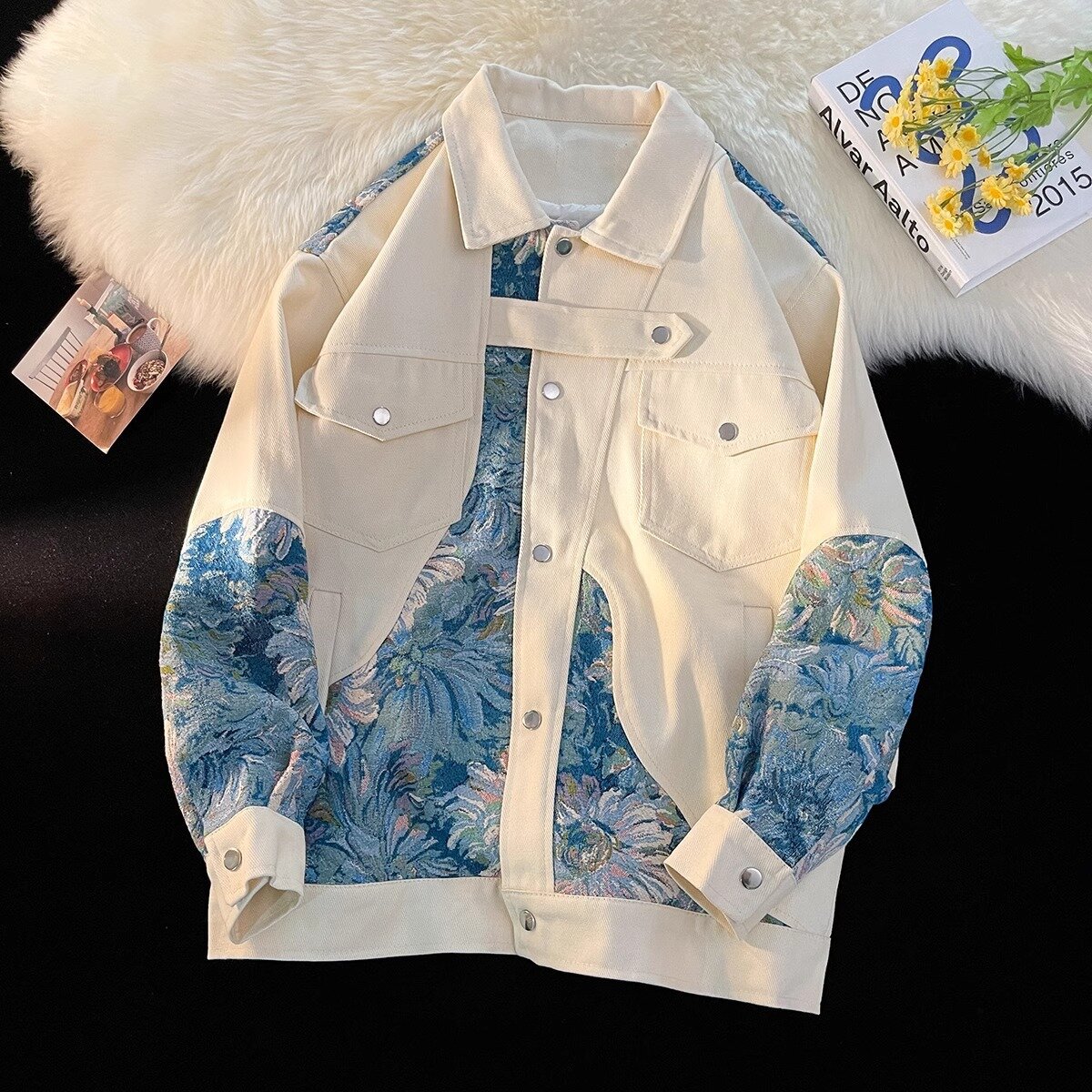 Куртка с вышивкой, мужская весенне-осенняя рабочая куртка, бейсбольная куртка, мужская одежда в китайском стиле