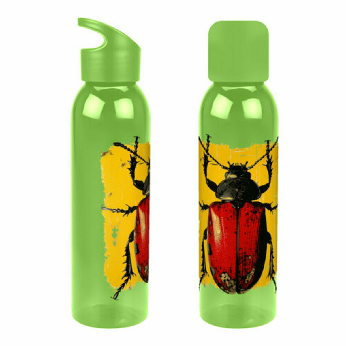 Бутылка для воды «Красный жук» (зеленый)