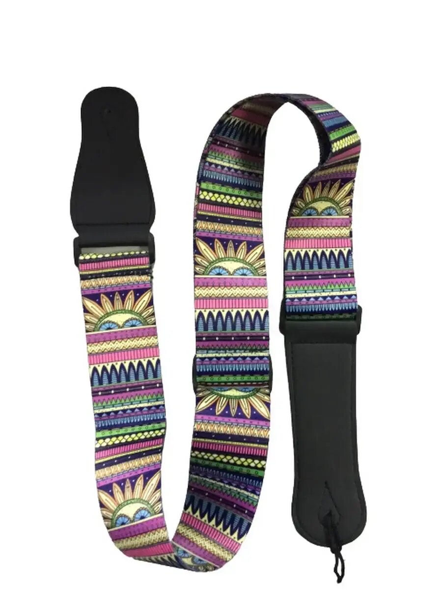 Ремень для гитары с восходящим солнцем