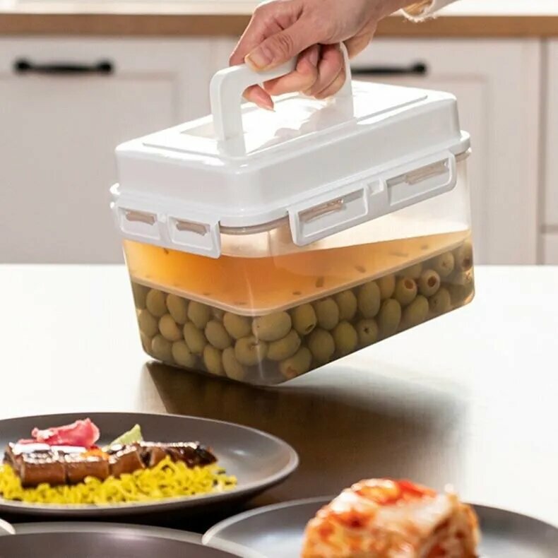 Контейнер пищевой SMART PRESS, с прессом, для засолки, 5 л, белый