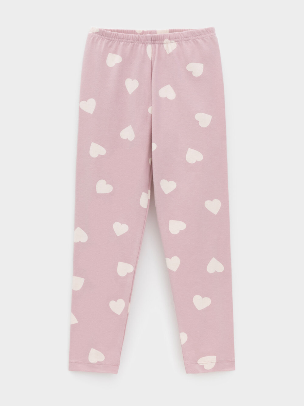 Легинсы КР 4074/розовый лед,сердечки к599