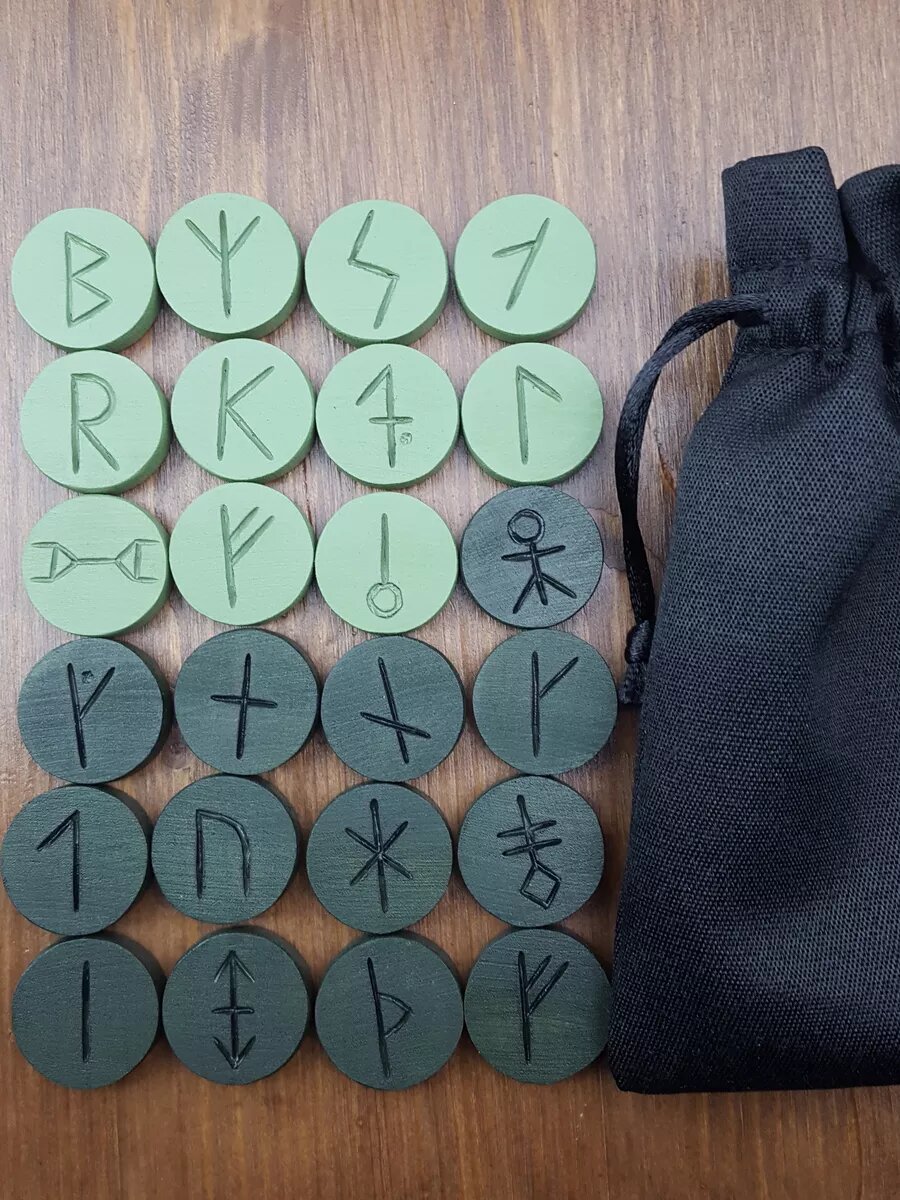 Руны Исландские ручной работы для гадания, без описания