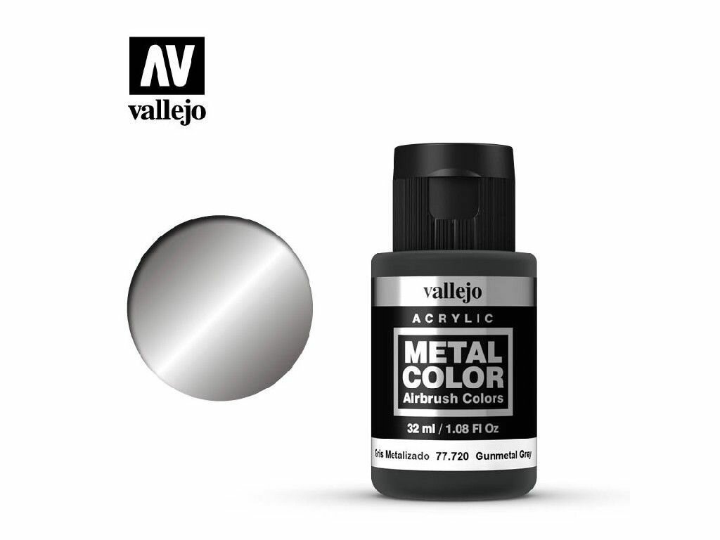 Краска Vallejo серии Metal Color - Gunmetal Grey, металлик (32 мл)