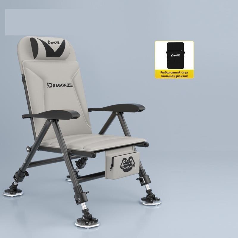 Кресло для рыбалки Сумка для хранения, максимальная нагрузка 200кг, каркас из стали, черно-бежевый цвет
