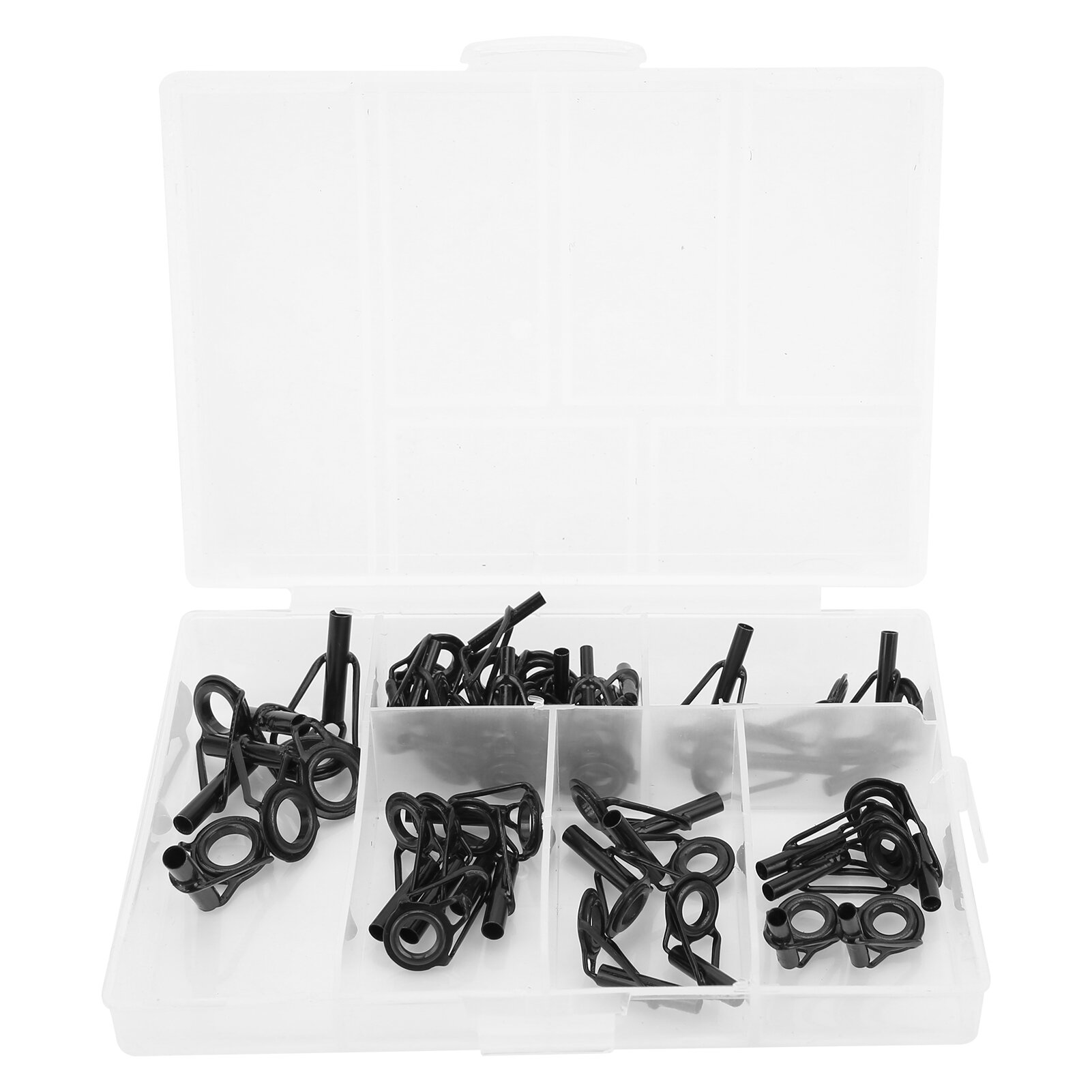 40pcs/Box Fishing Rod Tip Repair Kit Stainless Steel Ceramic Ring Guide Replacement