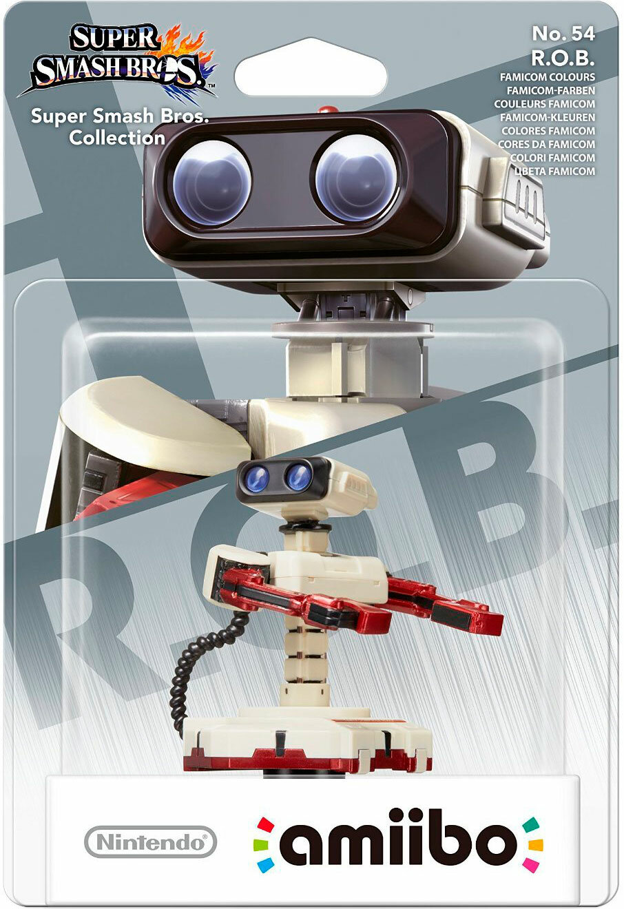 Amiibo. Фигурка R.O.B. Цвета Famicom (Super Smash Bros. Collection)