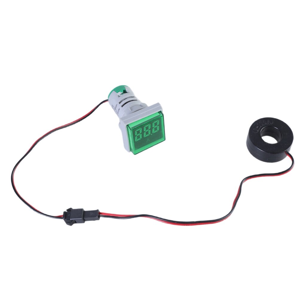 22 мм квадратная головка светодиодный экран с подсветкой тестер тока датчик 0-100A детектор тока мониторы AC100A измеритель тока амперметр