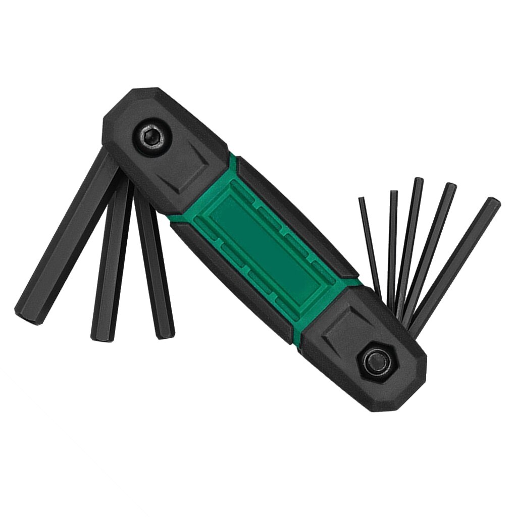 Набор шестигранных ключей 9 шт, набор складных гаечных ключей, портативный шестигранный ключ для базового домашнего ремонта и общих применений, аксессуары