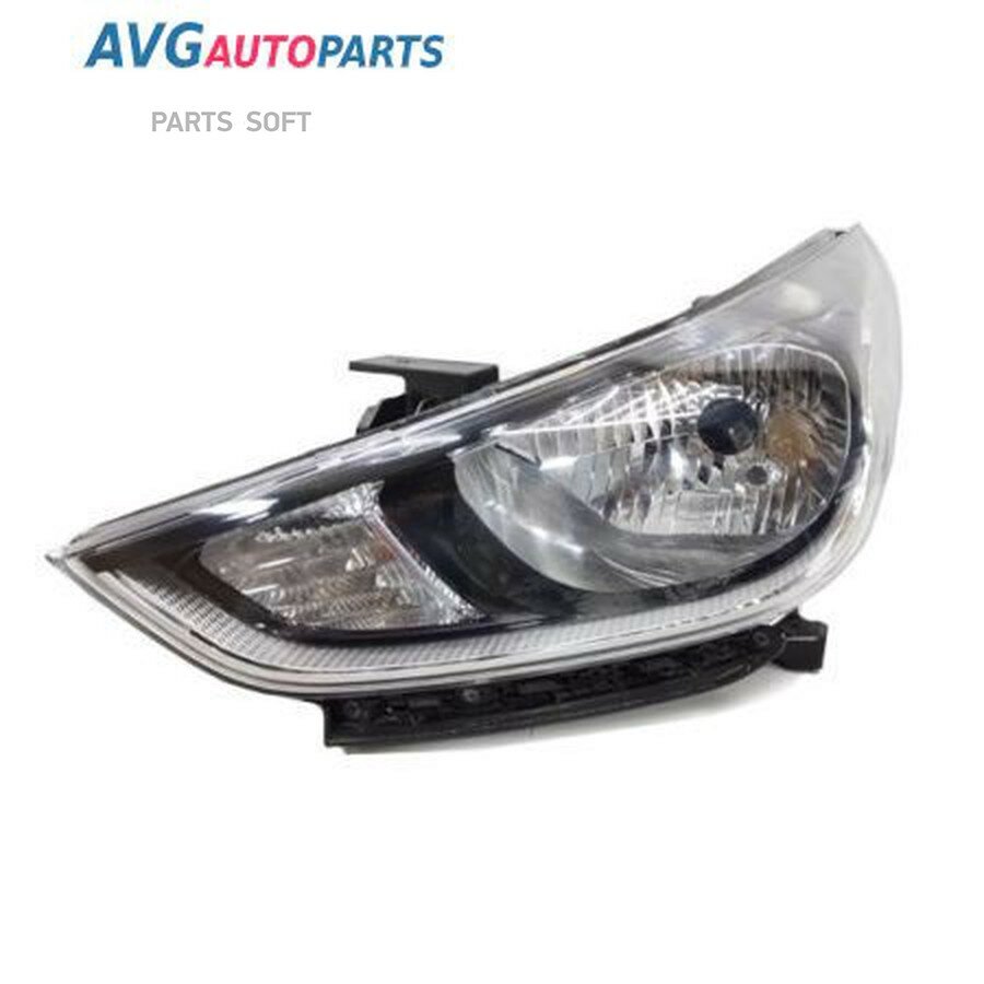 Фара электрорегулировка+корректор Solaris 17- левая TYC от официального дистрибьютора, AVG, артикул 31530125