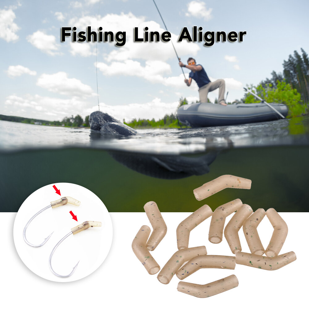 Fishing Line Aligner Anti-tangle Hook Sleeves Bent Carp Hair Rig Accessory