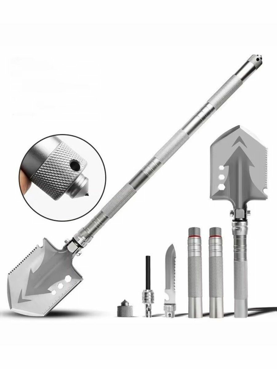 Многофункциональная лопата туристическая автомобильная складная 73 см