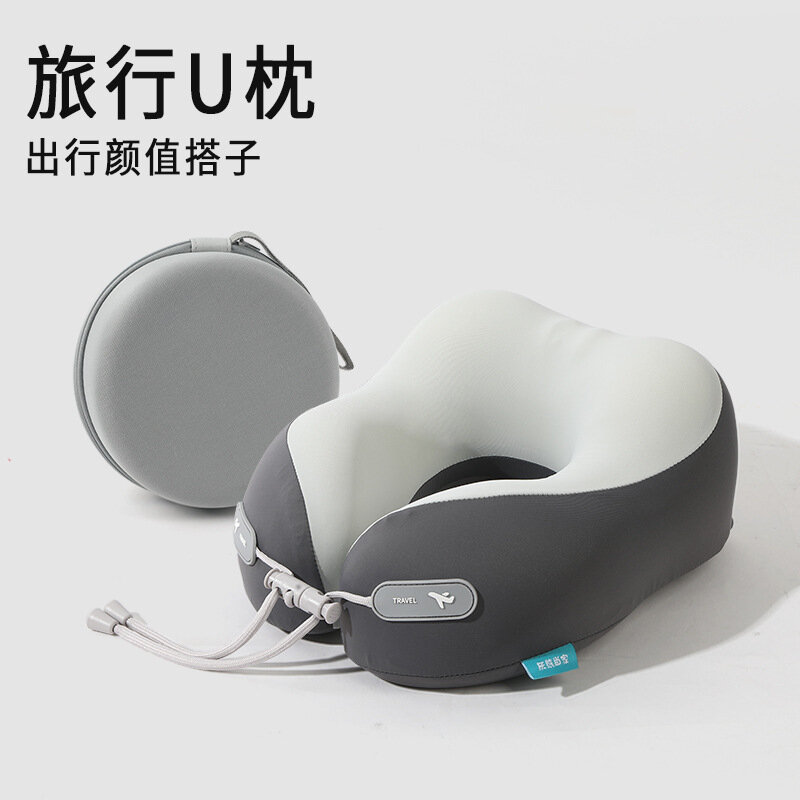 Подушка U-образная из ледяного шелка, подушка для шеи из пены с эффектом памяти, стиль для родителей и детей, подушка для офисного сна, складная подушка для самолета