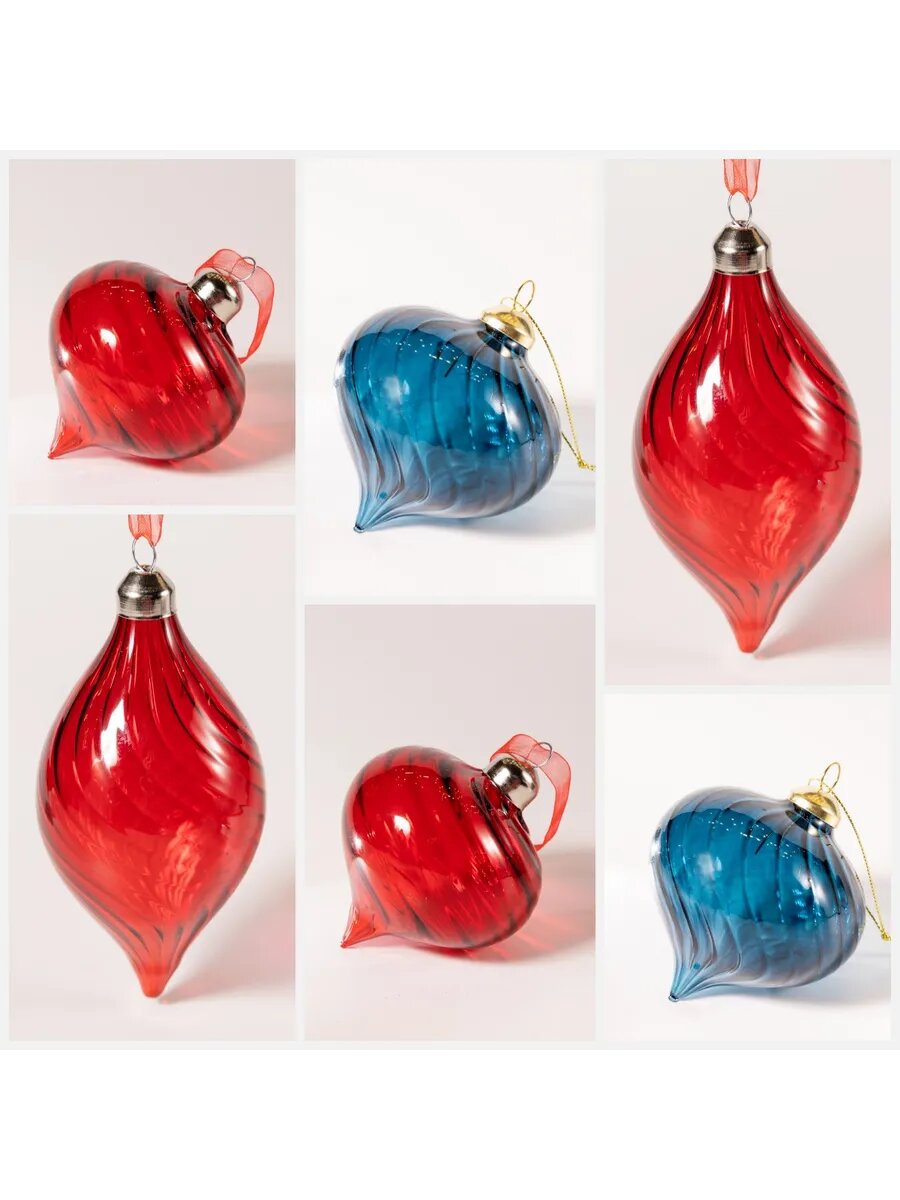 Елочные украшения Премиум стекло набор 12шт