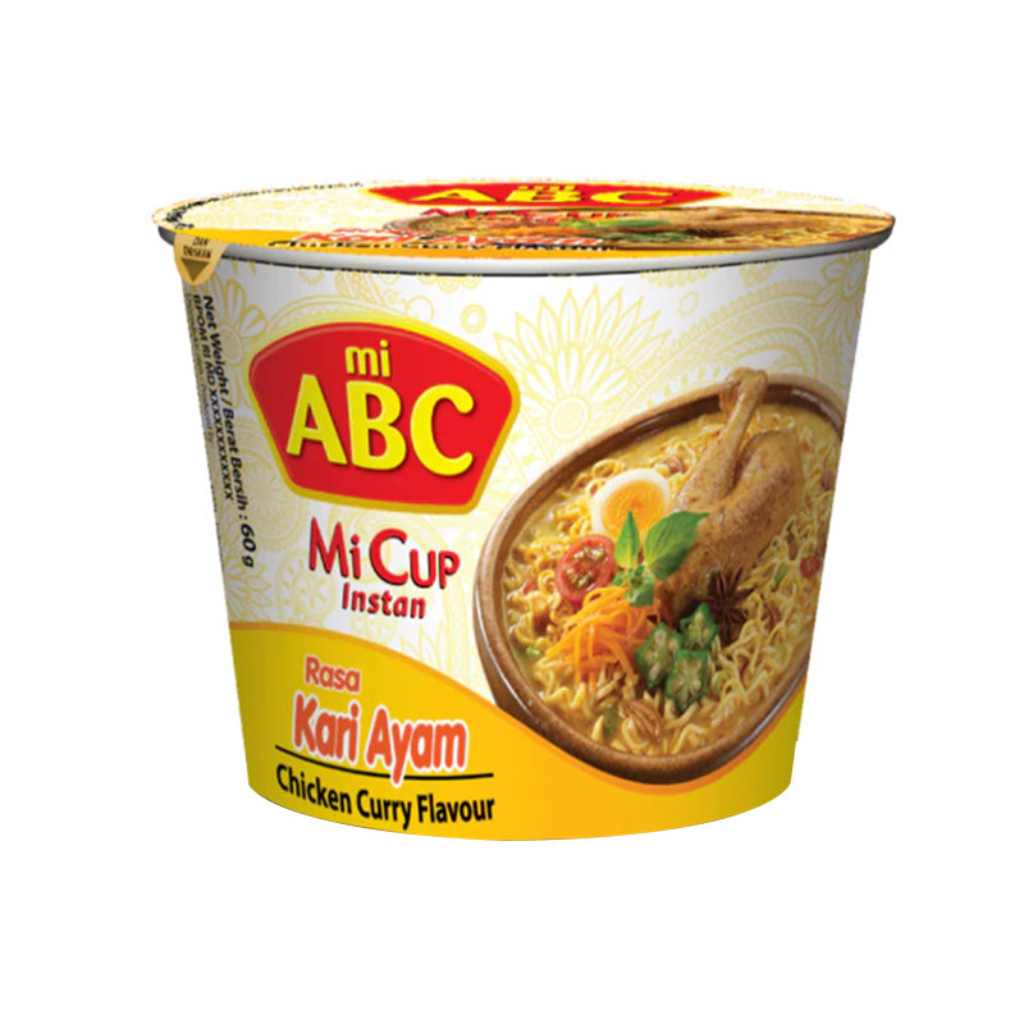 Лапша быстрого приготовления Mi ABC со вкусом курицы карри 60 г, Индонезия