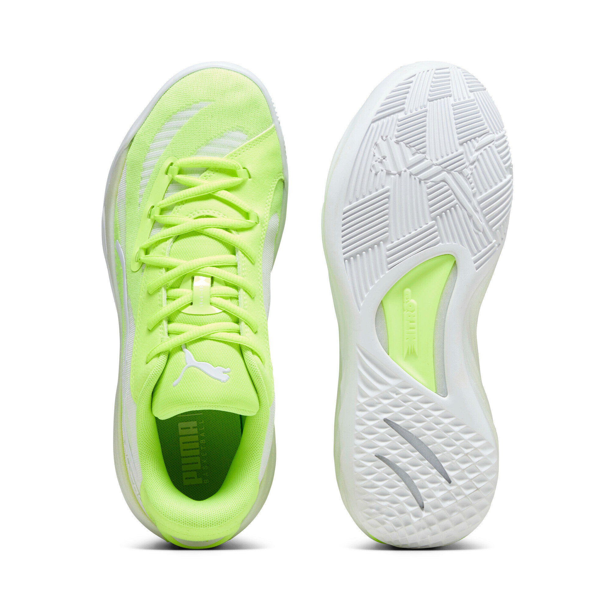 Кроссовки PUMA All Pro NITRO, полнота R, размер 9.5 UK, зеленый — фото 1