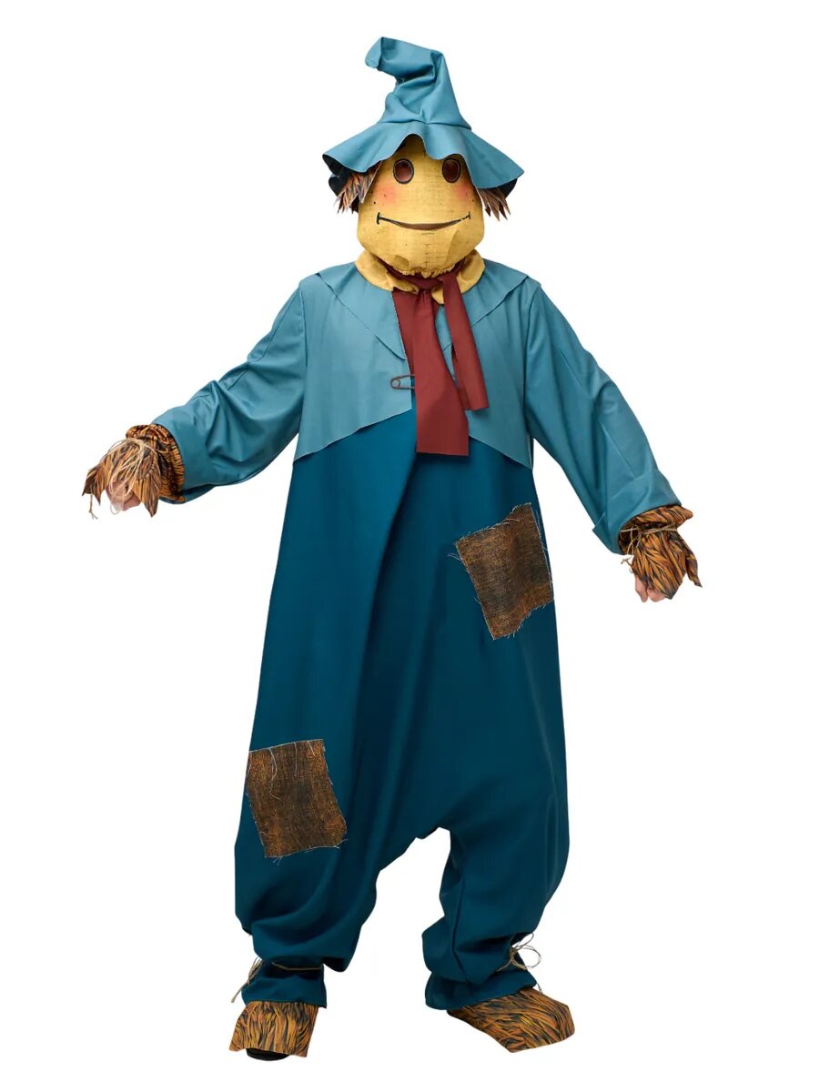 Карнавальный костюм Страшила взрослый мужской, синий, XL/2XL (52-54)