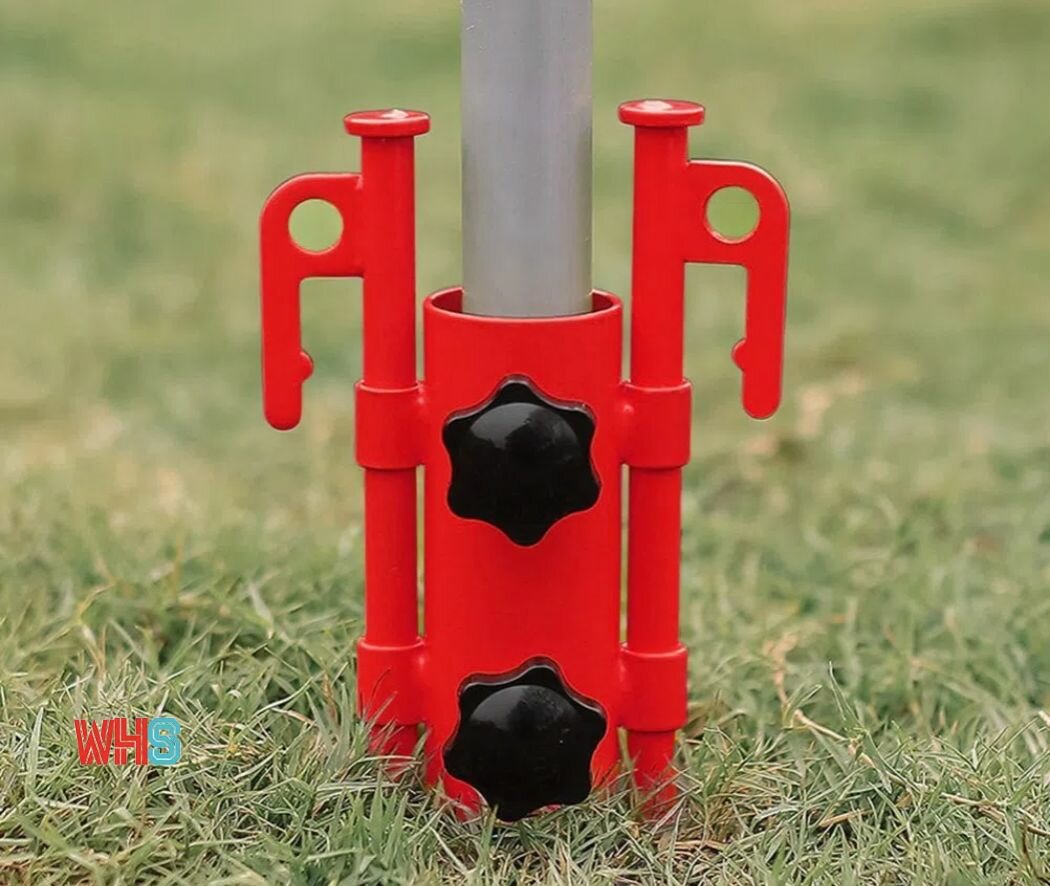 Регулируемый держатель шеста для навеса, цвет на открытом воздухе, аксессуары для кемпинговых палаток Регулируемая конструкция с двойной гайкой