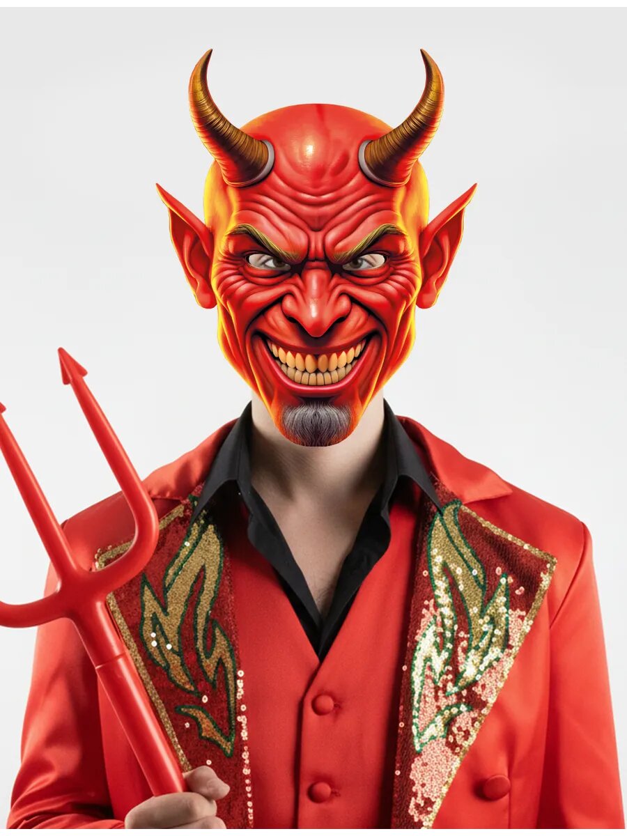 Карнавальная маска Дьявол, красный