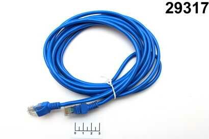Шнур 8P8C-8P8C (RJ-45) 3м Premier (патч-корд) (UTP) синий