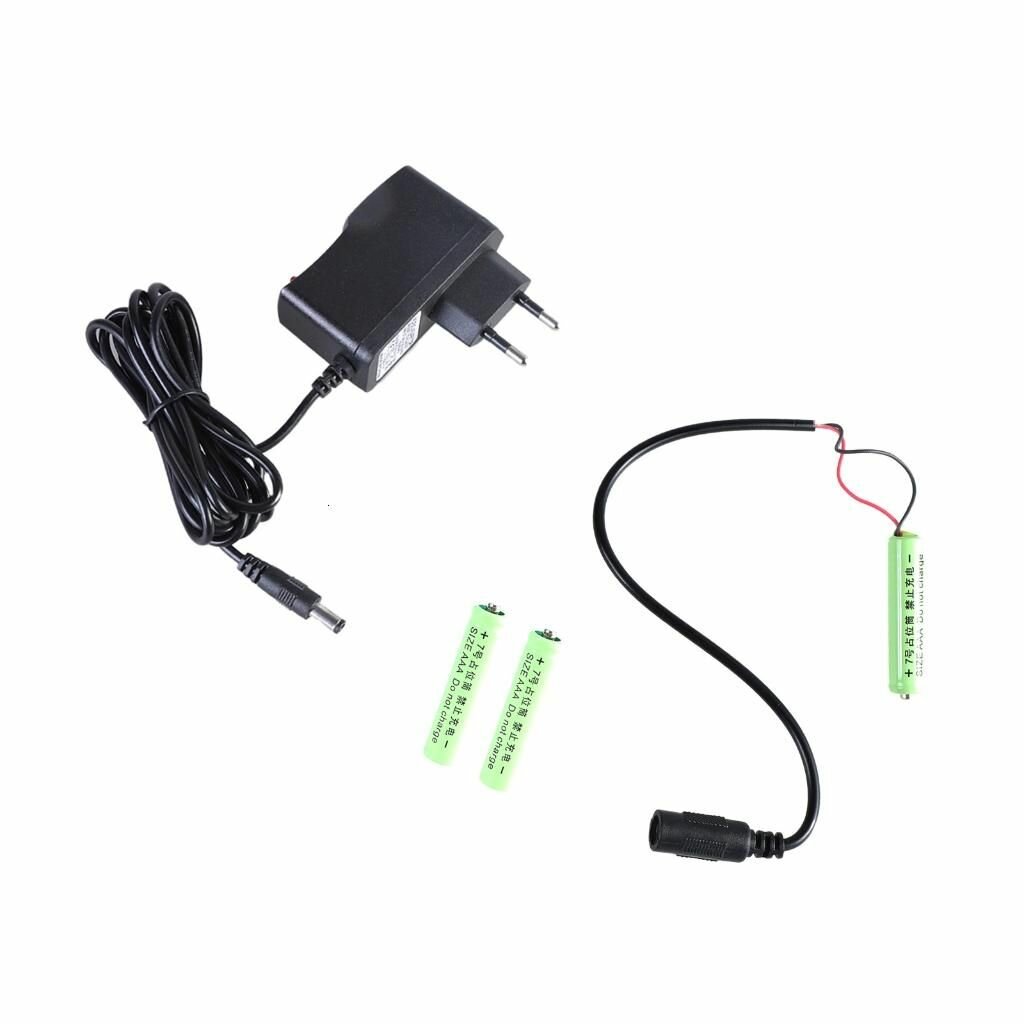 Экономичный адаптер питания 2-контактный круглый штекер на 4.5В 3А фальшивая батарея замена 3x1.5В, 2 метра