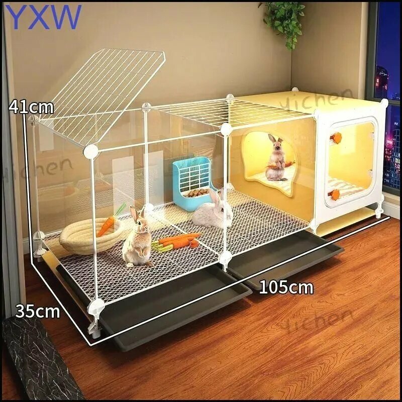 Клетка для кролика 105*35*41, грызунов, морской свинки, большая, две двери, Туалет разделен на две зоны