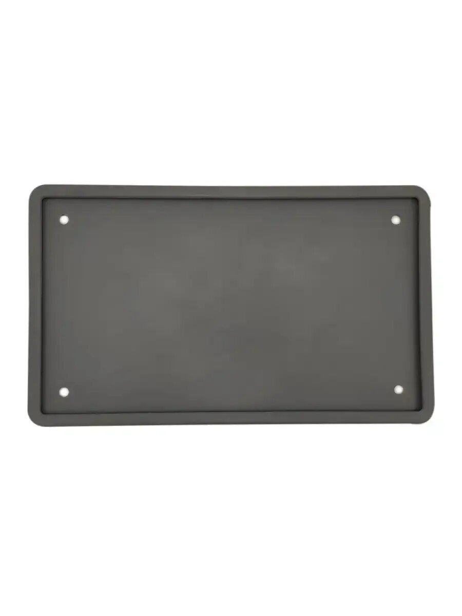 Рамка номер. знака квадратная Серая силикон размер 290х170