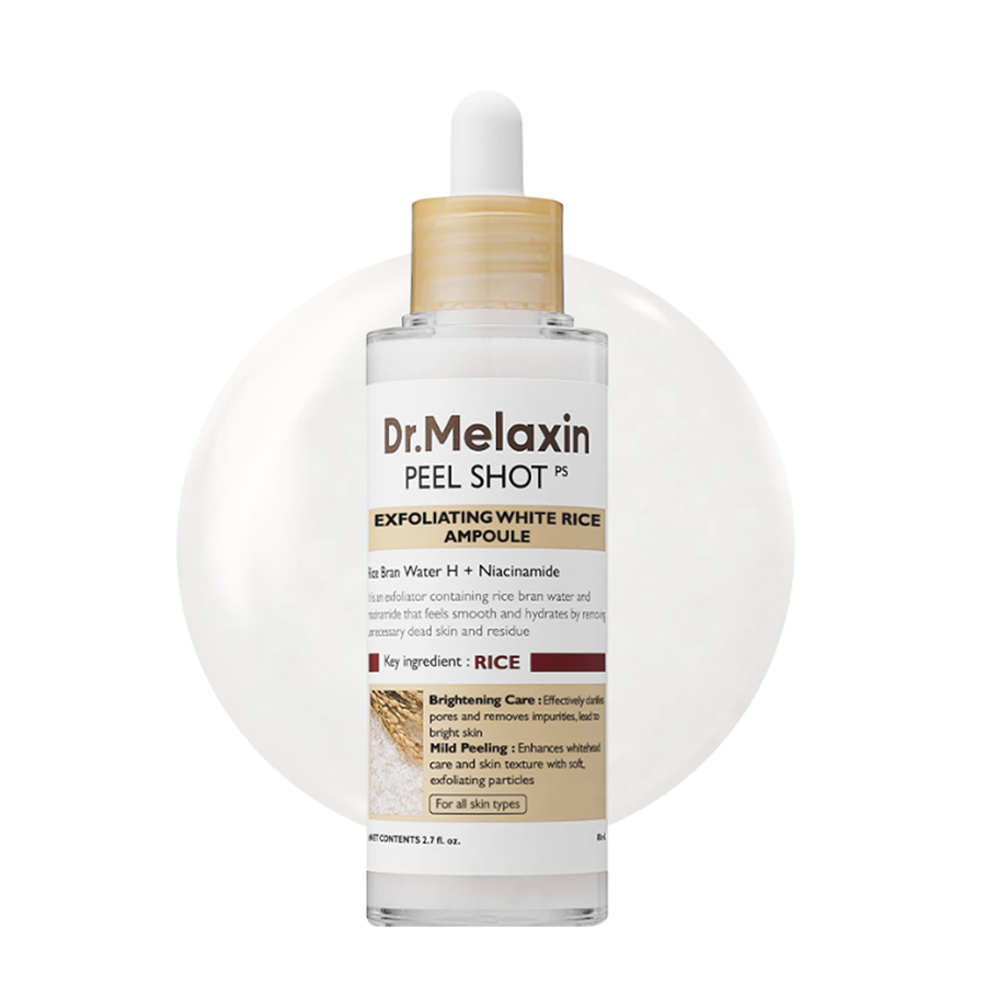 Осветляющая пилинг-скатка с экстрактом риса [Dr. Melaxin] Peel Shot Exfoliating White Rice Ampoule