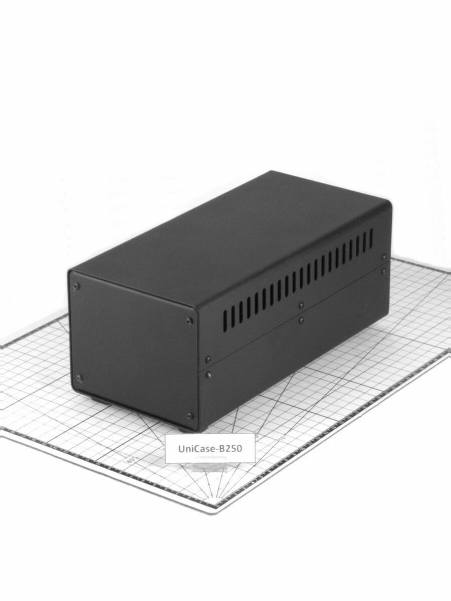 UniCase-B250 Универсальный металлический корпус для радиоэлектронных устройств. Внеш. размеры (ШхГ-В) 120х200-100