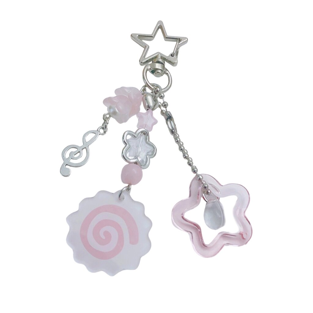 Подвеска с надписью "Милый рыбный пирог с розовой звездочкой"-розовый