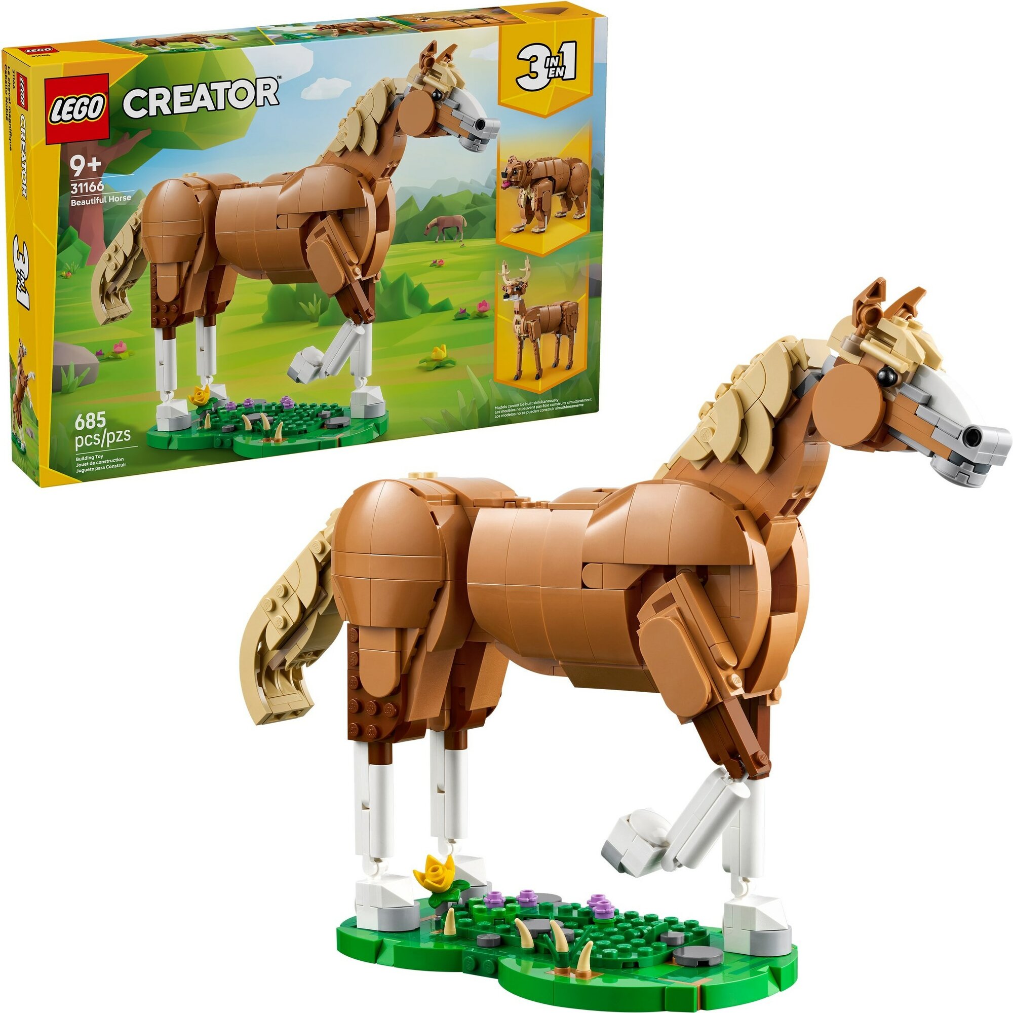 Конструктор LEGO Creator 31166 Прекрасная лошадь 3 в 1, 685 дет.