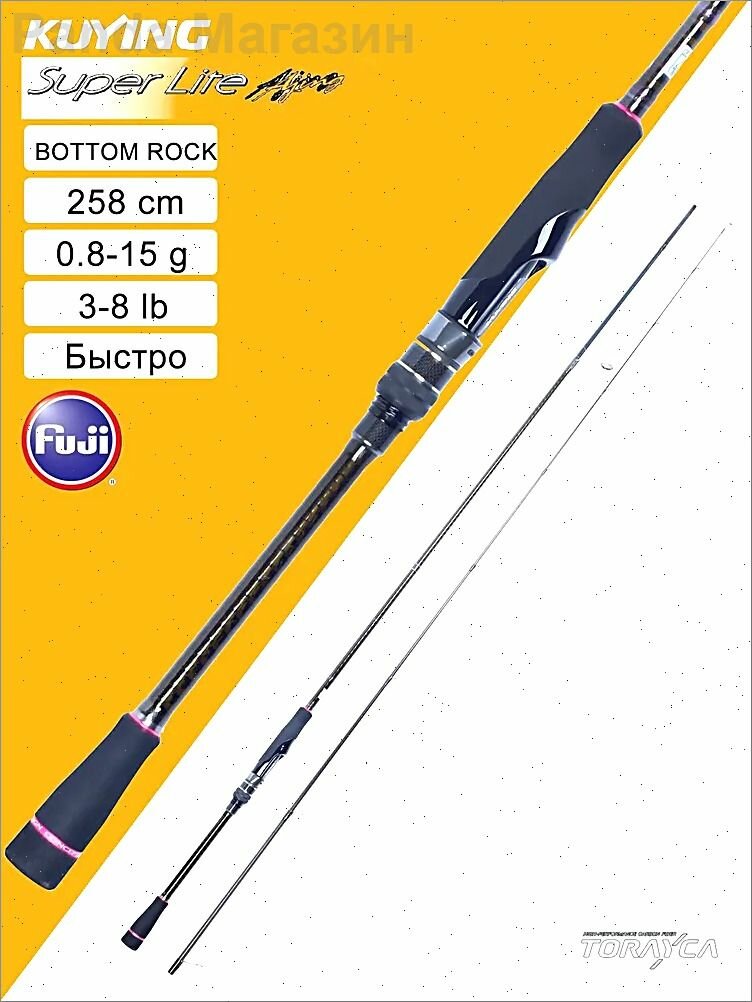 Спиннинг, рабочая длина: 258 см , до 15 гр