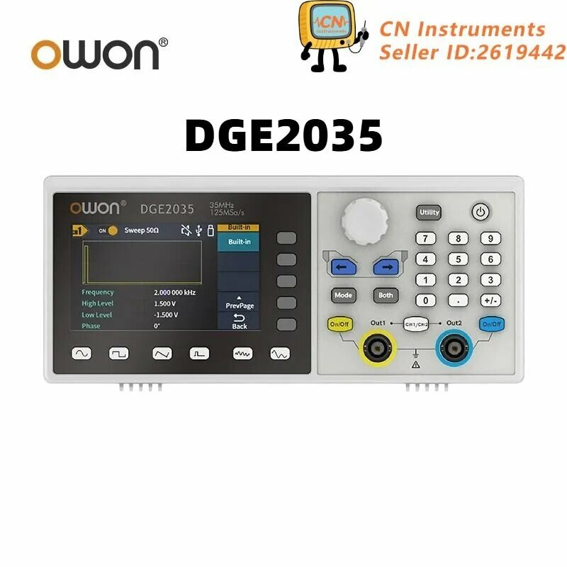 OWON DGE2035 35MHz 125MSa/s 2CH 14bits 8k 3.6inch Функции модуляции выхода множественной волновой формы