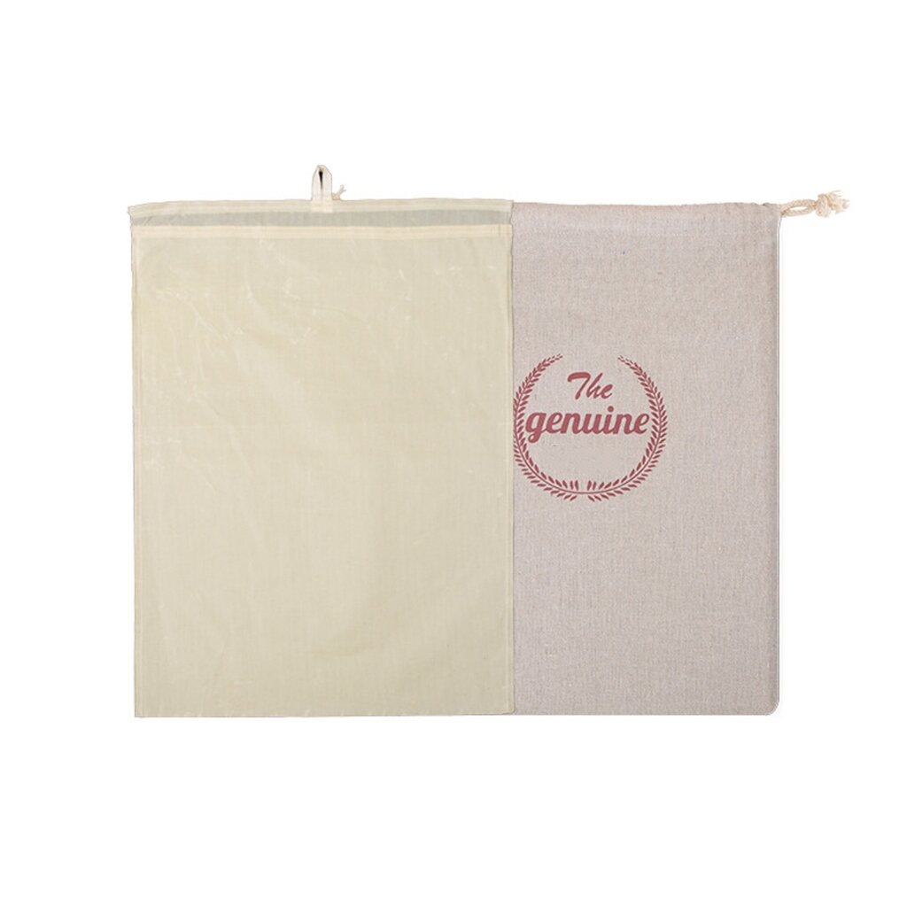 Двухслойный мешочек для хранения хлеба с пчелиным воском, из хлопка и льна, многоразовый