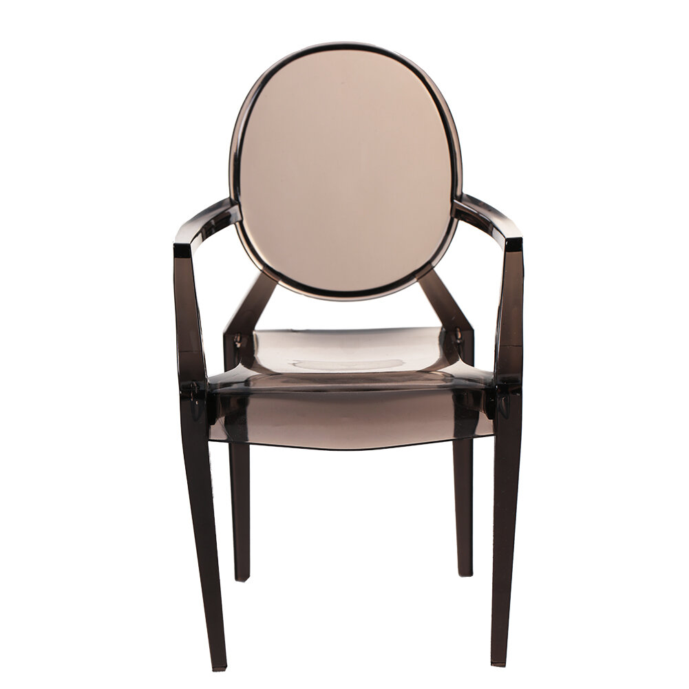 Миниатюрное кресло пластиковое кресло модель мебели для аксессуаров для 1/6 кукол (серый)