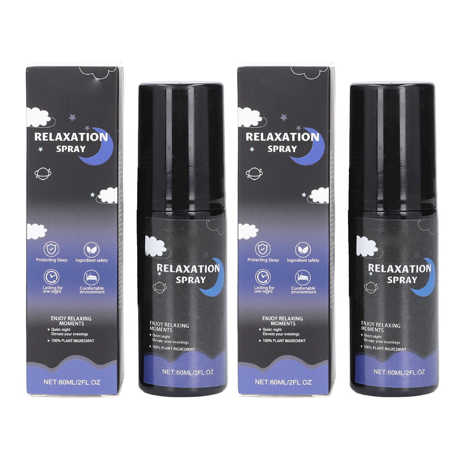 2 шт. 60 мл спрей для сна с лавандой, успокаивающий ароматерапевтический спрей для подушки, расслабляющий спрей для сна с лавандой перед сном