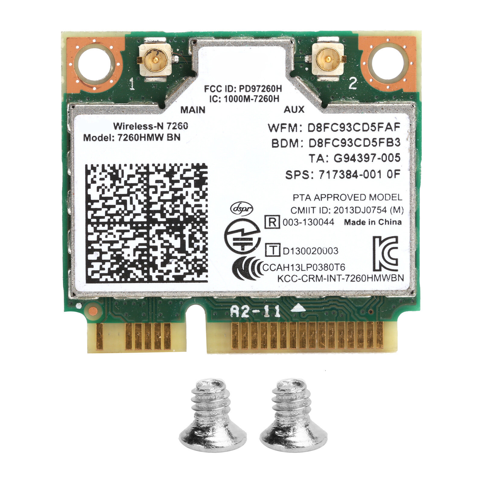 Mini PCIE Wireless Wifi Card BT 4.0 Network Express Interface Module 7260HMW bn
